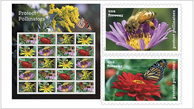U.S. Postal Service Issues Protect Pollinators Forever Stamps - Pest ...