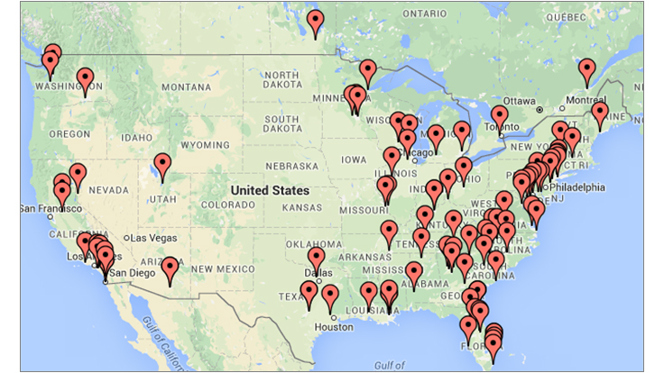 Interactive PCT Top 100 Map - Pest Control Technology