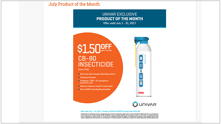 Univar Product of the Month: CB-80 Insecticide - Pest Control Technology