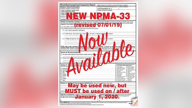 ServiceMark Licensed by NPMA to Print Form NPMA-33 - Pest Control ...