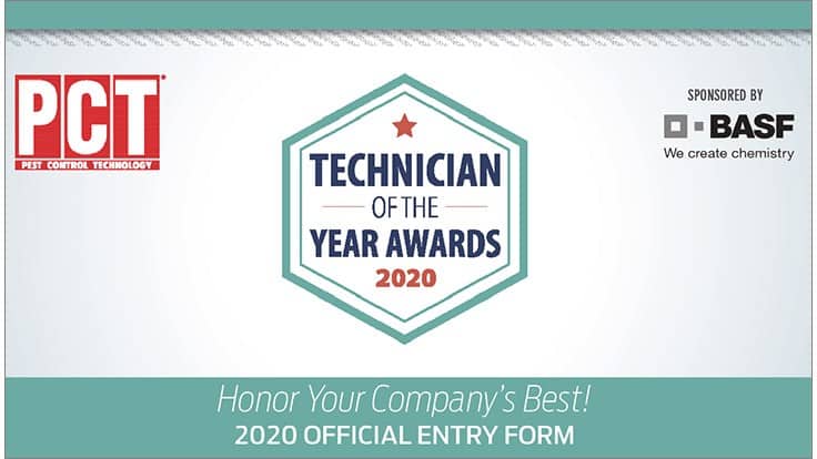 PCT Accepting 2020 Technician of the Year Nominations - Pest Control Technology