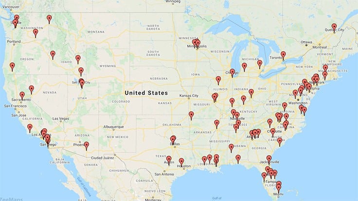 Interactive Map of the 2021 PCT Top 100 - Pest Control Technology